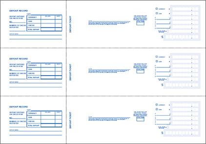 DT3 Three-To-A-Page Deposit Tickets 1