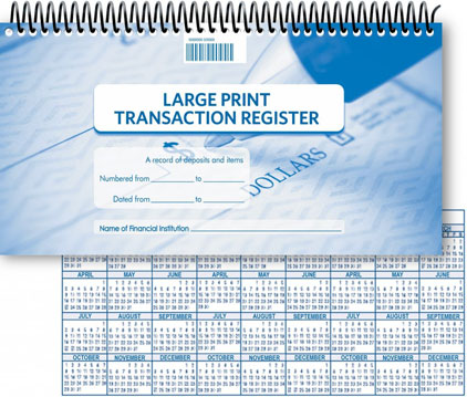 Premier Large Print Register, by Harland Clarke